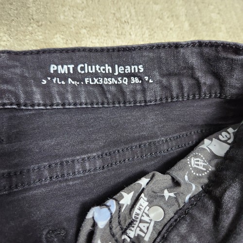 Mugsy Jeans Men 36x32 *READ PMT Clutch Black Stretch Denim Straight Leg ...