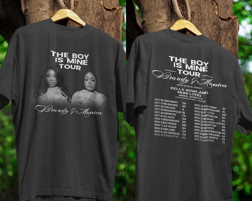 The Boy is Mine Tour 2025 T-shirt Brandy Monica Concert Merch T-Shirt ...