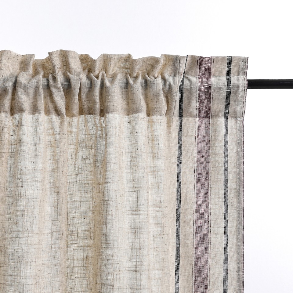 2X Short Curtains Cafe Kitchen Small Flax Net Curtain Valance Window ...