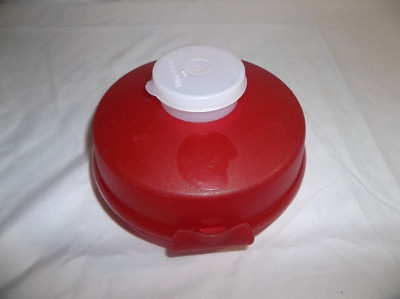 Tupperware Red Round Sandwich or Bagel Keeper plus Smidget Container ...