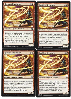 Reckless Fireweaver x4 8/10 LP+ Magic M:tG Kaladesh RDKASP-01 | eBay