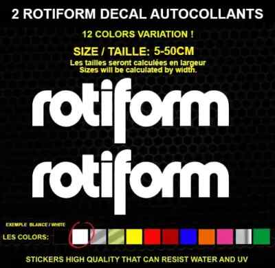 2 ROTIFORM autocollant Véritable decal autocollant STICKERS IMPERMÉABLE ...