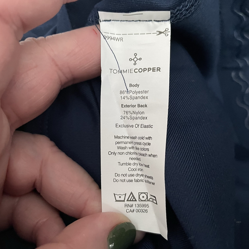 Tommie Copper Tank Top Women Extra Large Blue Lower Back Support ...