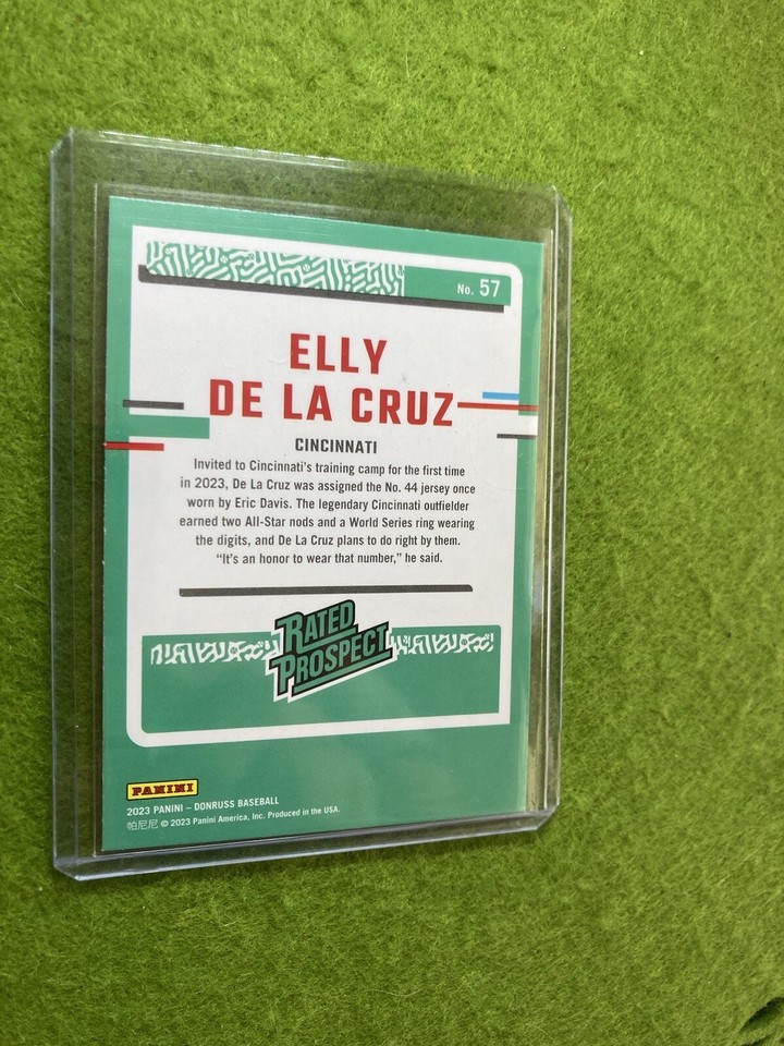 Elly De La Cruz REFRACTOR PURPLE HOLO PRIZM ROOKIE CARD 2023 ELLY DE LA ...