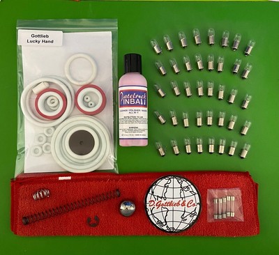 1977 Gottlieb Lucky Hand Pinball Machine Maintenance Tune Up Super Kit ...