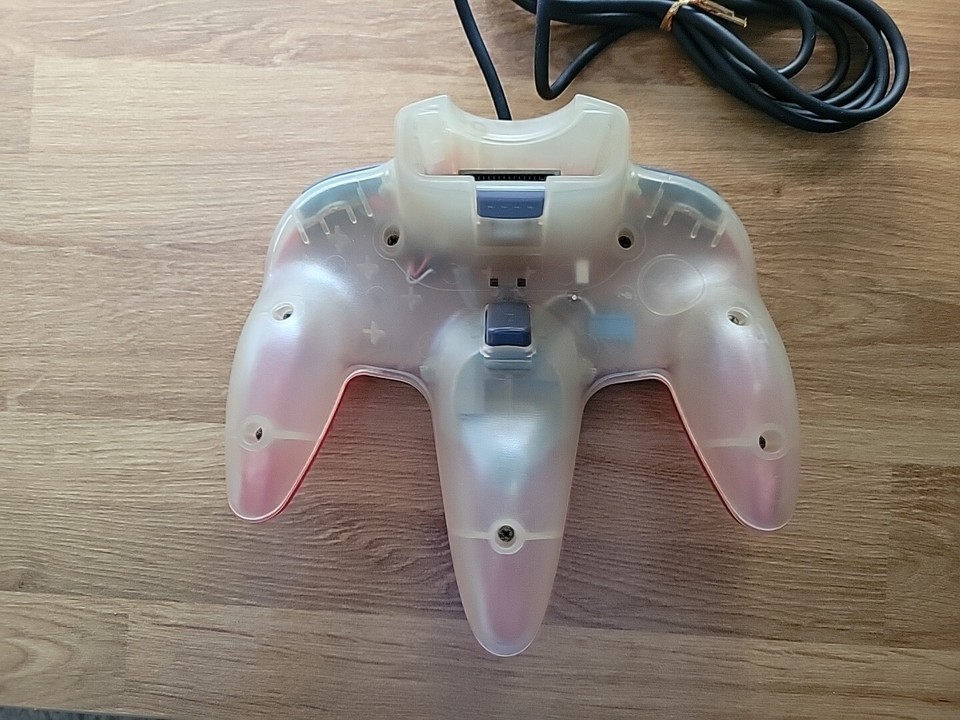 Official Nintendo 64 WATERMELON RED / CLEAR BACK Controller OEM N64 NUS ...