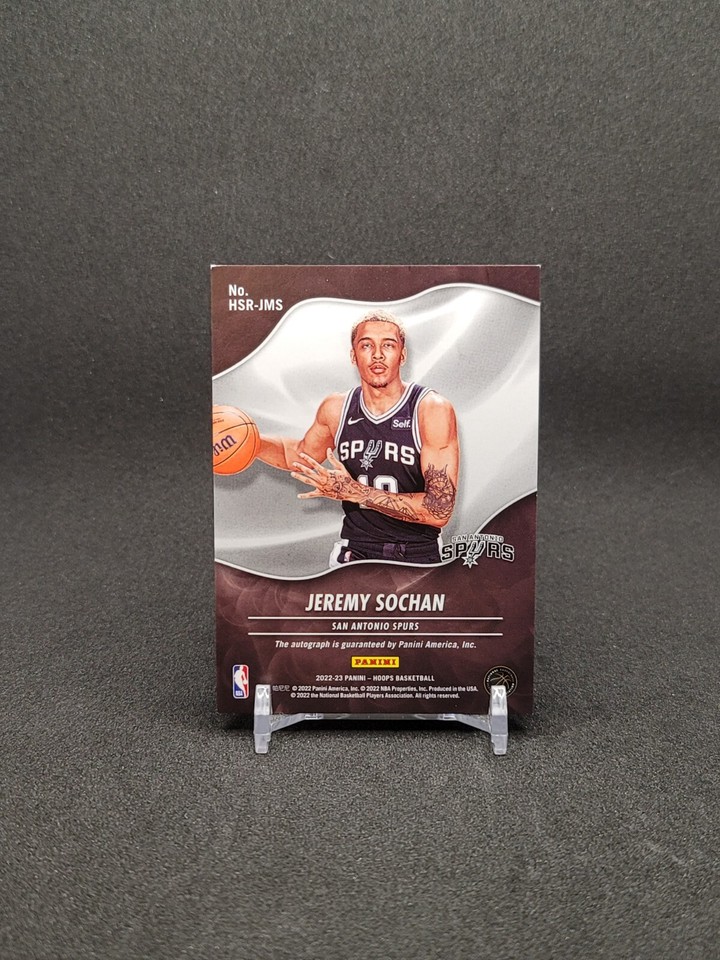 2022-23 Panini NBA Hoops Jeremy Sochan RC Rookie HOT Signatures Auto ...
