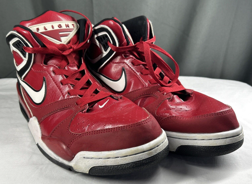 Nike Air Flight Falcon Sneakers Shoes Men's 12 Red Black Basketball ...