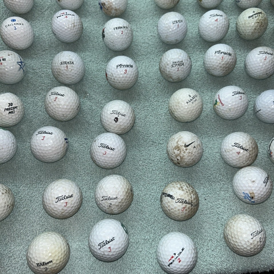 100 AAA AAAA Titleist Callaway Srixon Pinnacle Spalding Golf Ball LOT ...