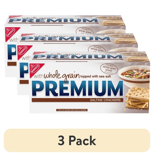 (3 pack) Premium Saltine Crackers, with Whole Grain Wheat, Lunch Snacks ...