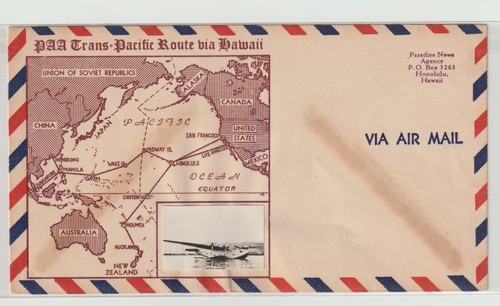 PAA Trans-Pacific Route via Hawaii -unused cover by CROSBY | eBay