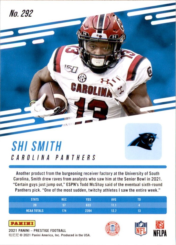 2021 Prestige SHI SMITH RC Carolina Panthers #292 | eBay