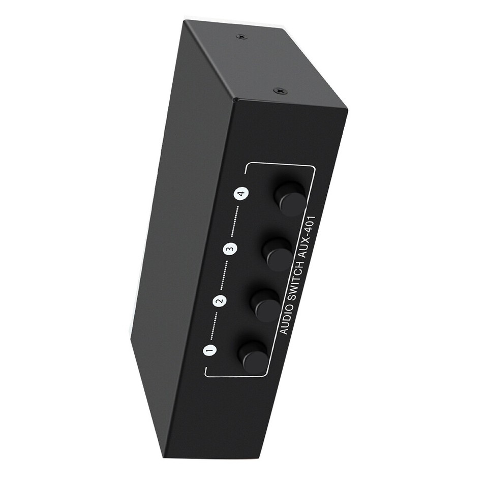 RCA AUX Audio Switch 4 in 1 out L/R RCA Stereo Analog Audio Selector ...