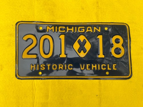 Michigan Historic Vehicle License Plate, X, 201 18, Collectible | eBay