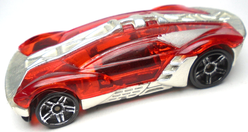 HOT WHEELS SPLIT DECISION SEE THRU RED & SILVER 1:64 DIECAST 2 3/4" CAR ...