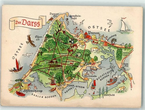39513770 - 2593 Ahrenshoop Der Darss Landkarte | eBay