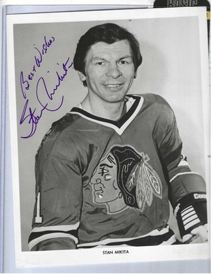 Stan Mikita Chicago Blackhawks Hockey HOFer Autographed 8x10 Photo JSA ...