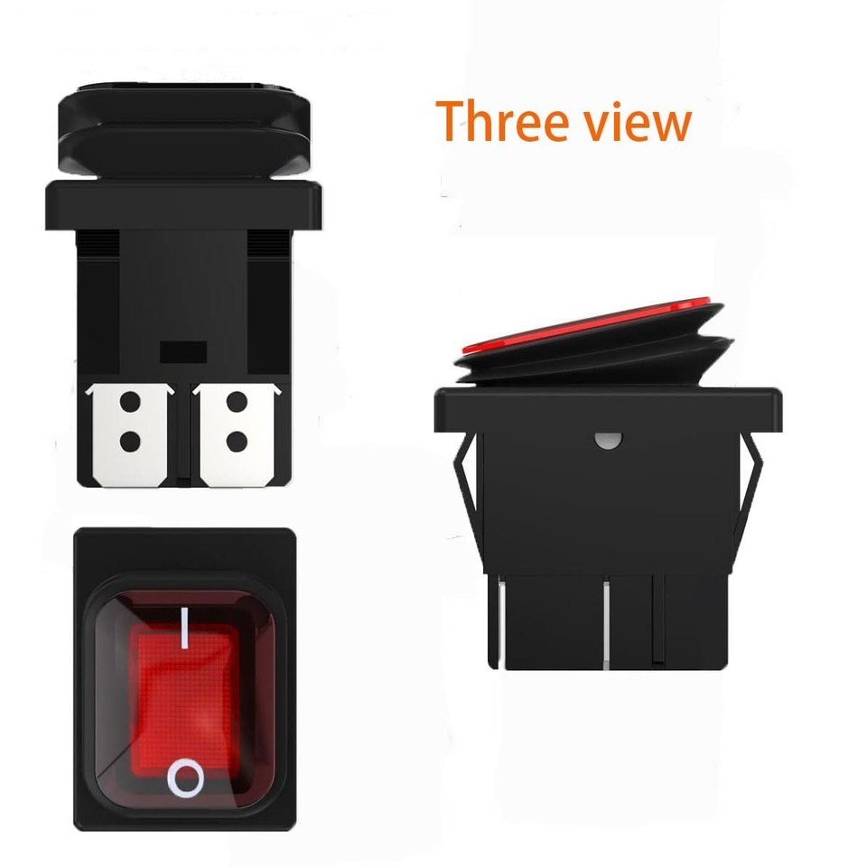 30A Waterproof Rocker Power Switch 4 Pin ON Off 125V 250V AC 2 Pack ...