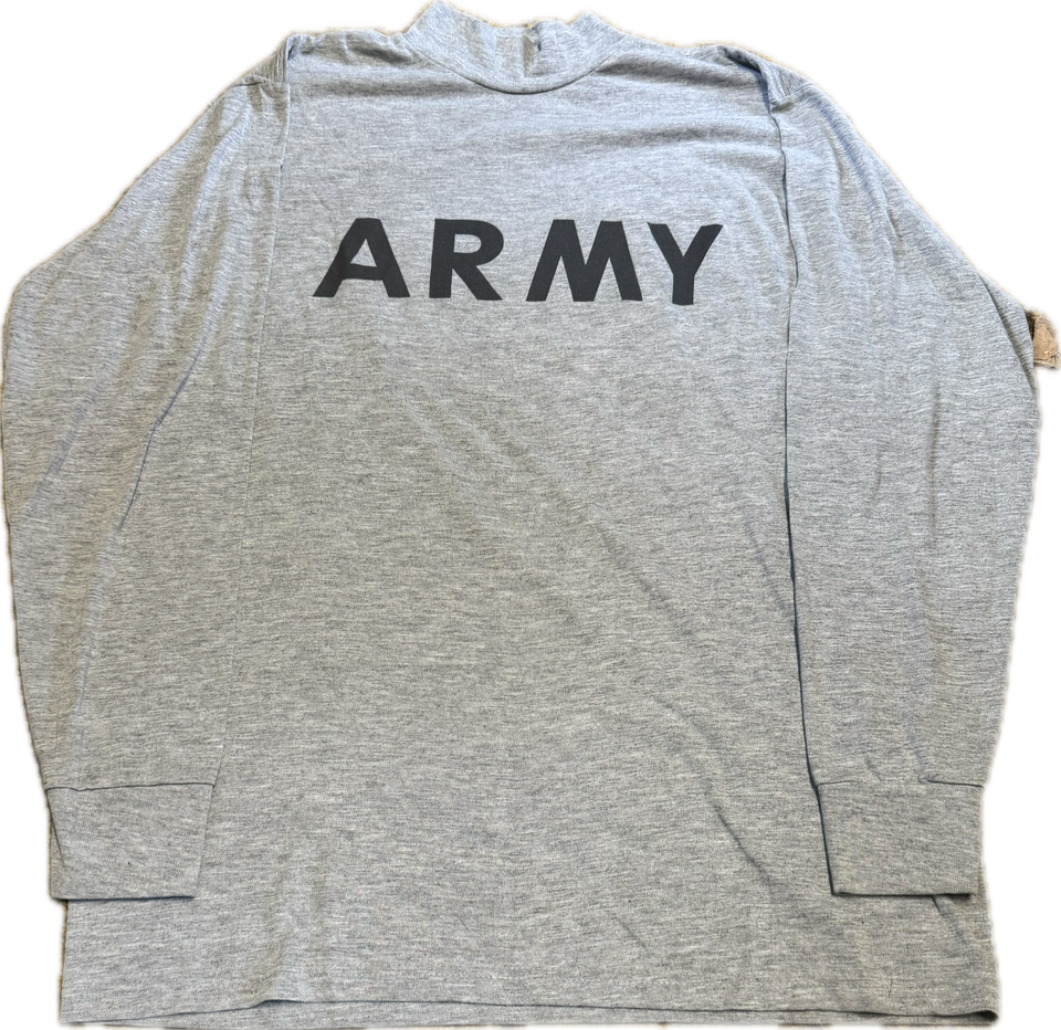 US ARMY GREY LONG SLEEVE PT SHIRT IPFU PHYSICAL TRAINING REFLECTIVE ...