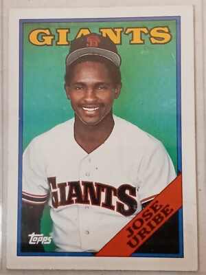 1988 Topps Jose Uribe 302 Error Card Alignment Mistake, Logo Misprint ...