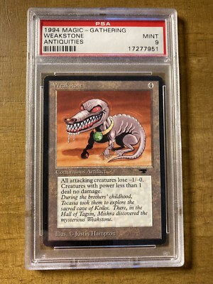 MTG WEAKSTONE Antiquities PSA 9 MINT Reserve List 1994 J. Hampton ...