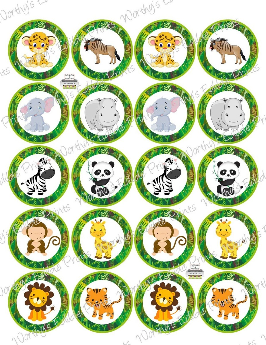 Printable Safari Cupcake Toppers