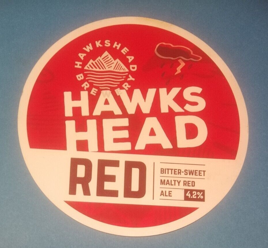 Beer pump clip badge front HAWKSHEAD brewery | Grelly UK