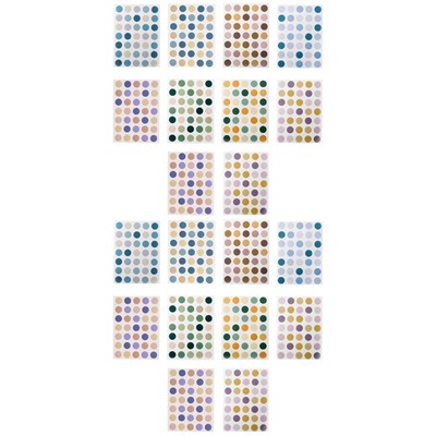 2 Pack Dot Labels Small Round Stickers Dots Color Translucent Colorful ...
