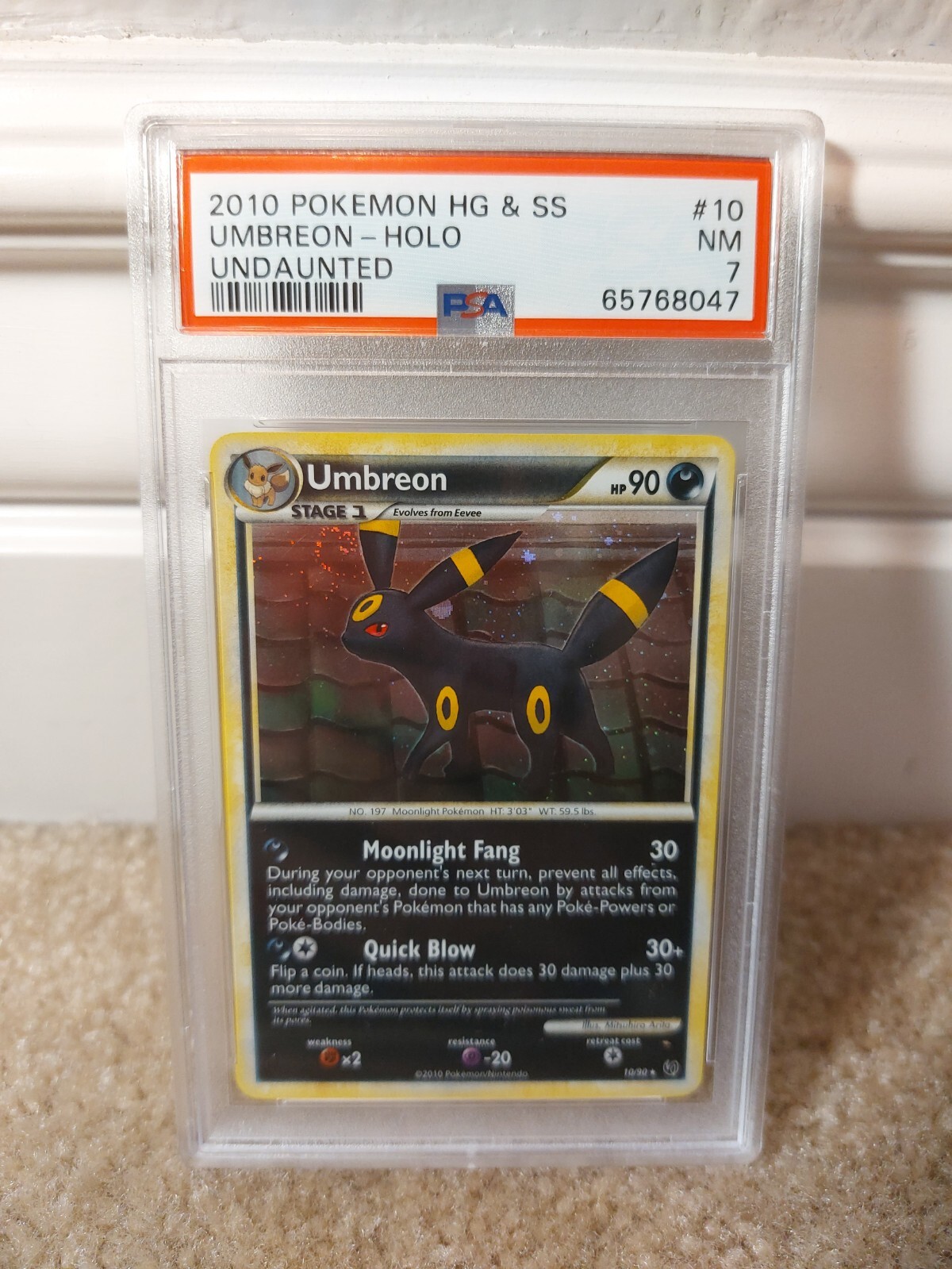 PSA 7 NM 2010 POKEMON HG & SS UNDAUNTED SET UMBREON HOLO CARD 10/90 | eBay