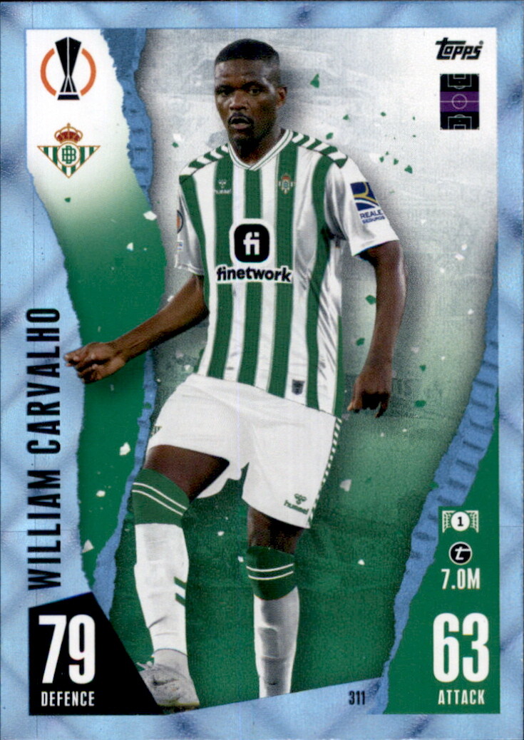 Champions League 2023/24 Trading Card 311 - William Carvalho - CRYSTAL ...
