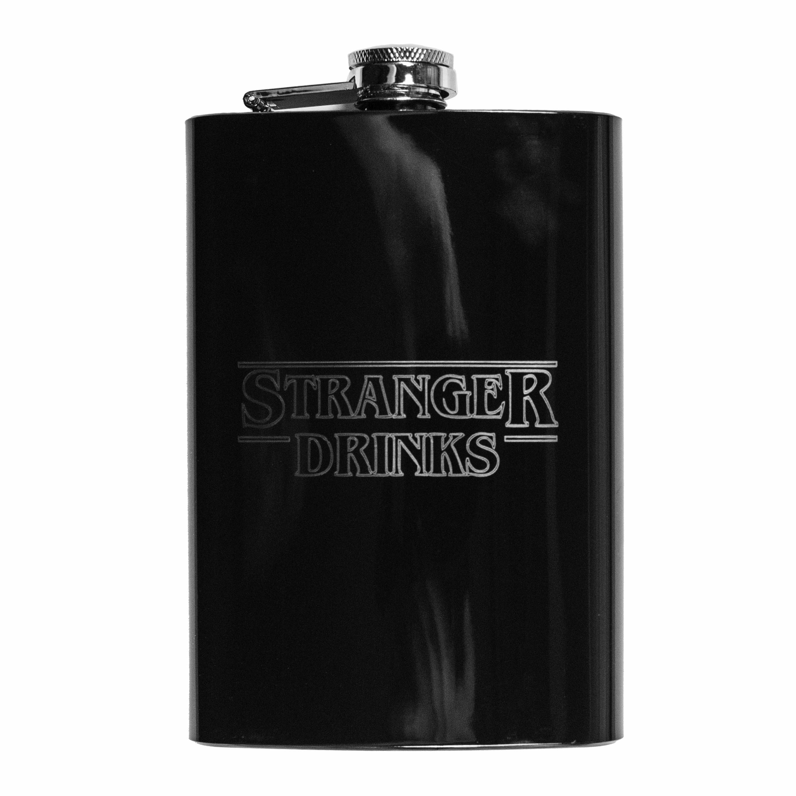 8oz BLACK Stranger Drinks Flask | eBay