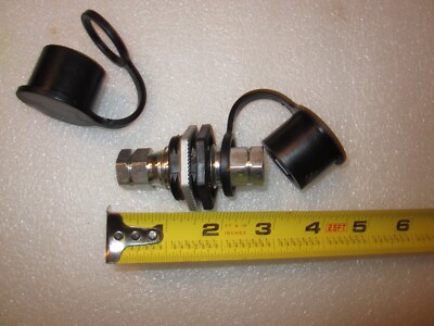 PTB-38A-01 3/8" Black Military Grade Pass Pass through 3/8" Stud W Caps ...