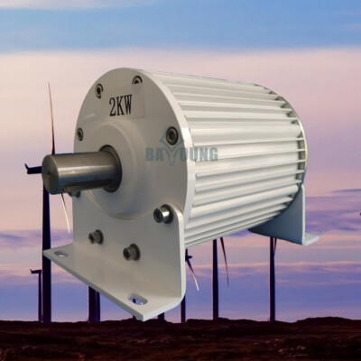 2000W Permanent Magnet Generator 3 Phase 48V Synchronous Low Torque ...
