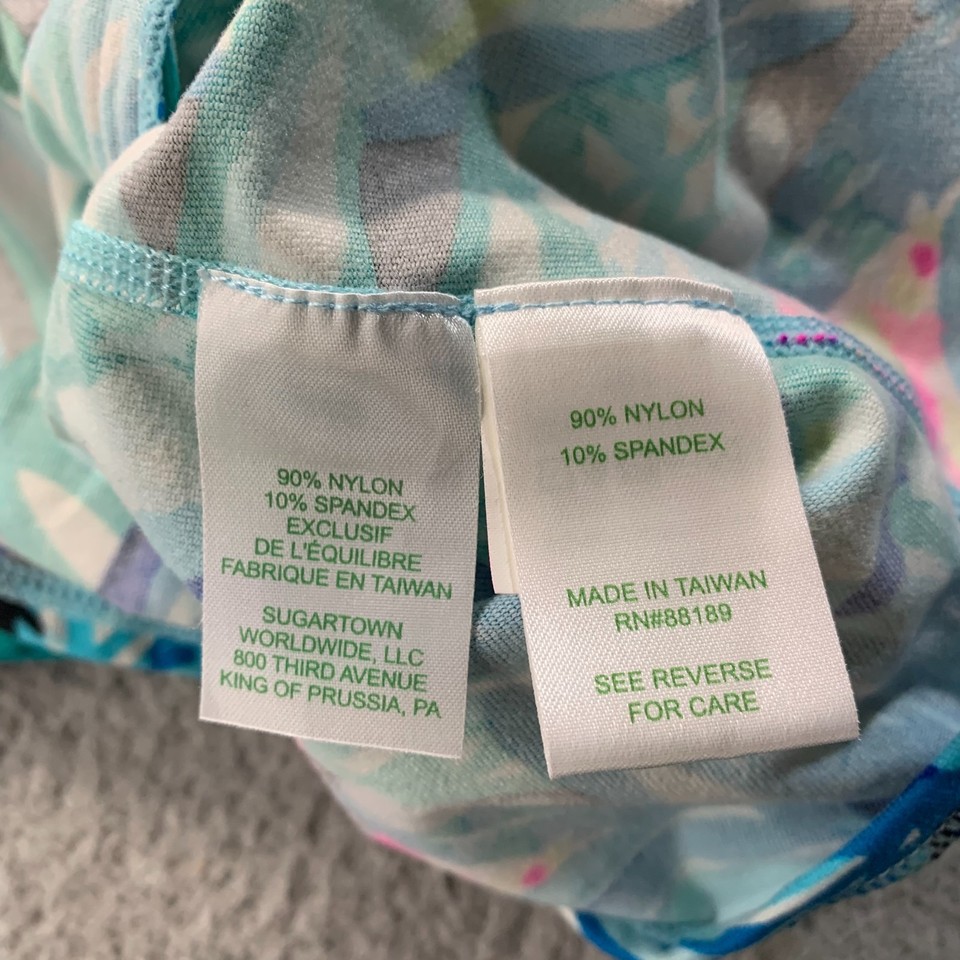 LILLY PULITZER Jacket Womens Small Luxletic Floral Full Zip Blue Pink ...