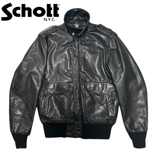 Schott 70S 80S Leather Vintage Flight Jacket 36 | eBay