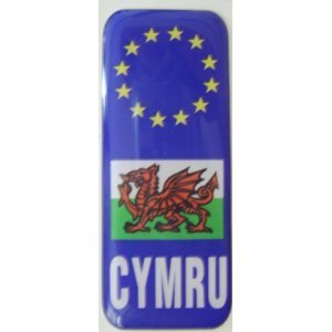 Wales Cymru Welsh Flag Number Plate Badge Sticker Raised 1.5"x3.5 ...