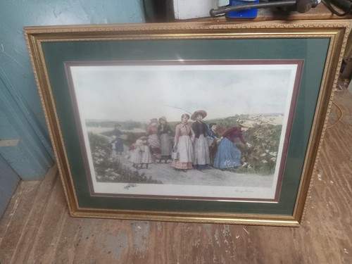 Berry Pickers By Jas S. King Framed Print | eBay