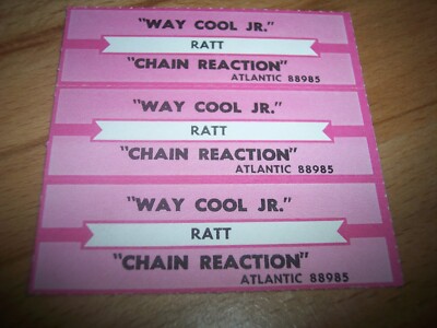 3 Ratt Way Cool Jr. / Chain Reaction Jukebox Title Strips | eBay