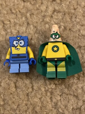LEGO SpongeBob Squarepants and Patrick Super Hero Minifigure 3815 cape ...