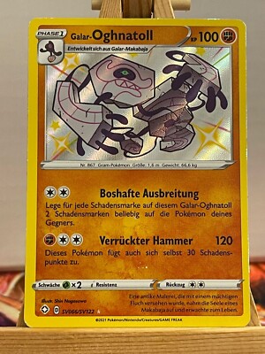 Galar-Oghnatoll SV066/SV122 Shiny Glänzendes Schicksal Deutsch Exc ...