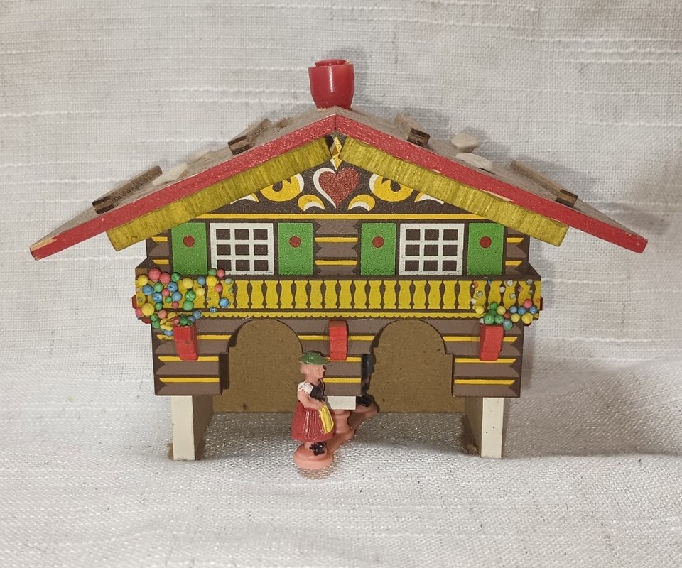 VTG Small 5" German Cottage House Man & Woman Weather House Barometer ...