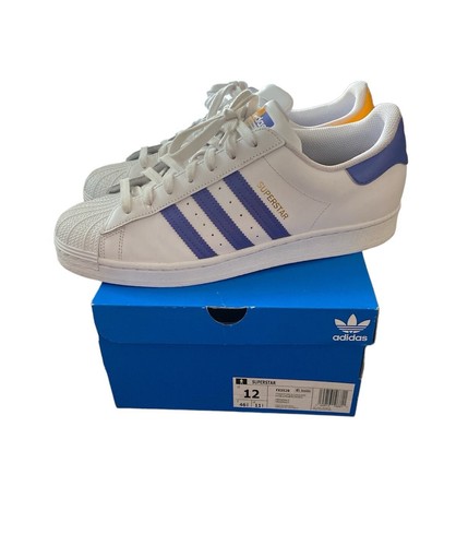 Adidas Superstar Lakers Mens Size 12 White Leather Shell Toes Athletic ...