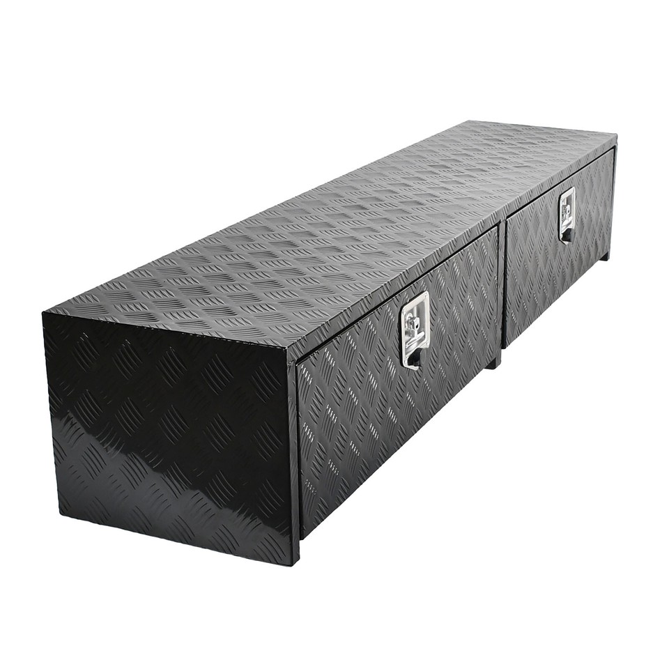 72"X16"X13" Aluminum Diamond Tread Truck Trailer Tool Chest Job Box w ...