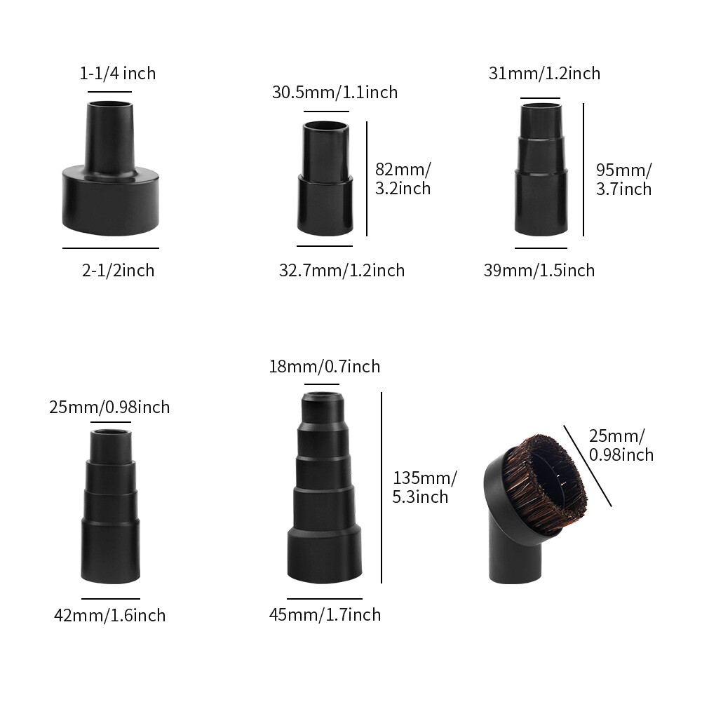 Home Office Wet Dry Universal Dust Extraction PVC Vacuum Hose Adapter ...