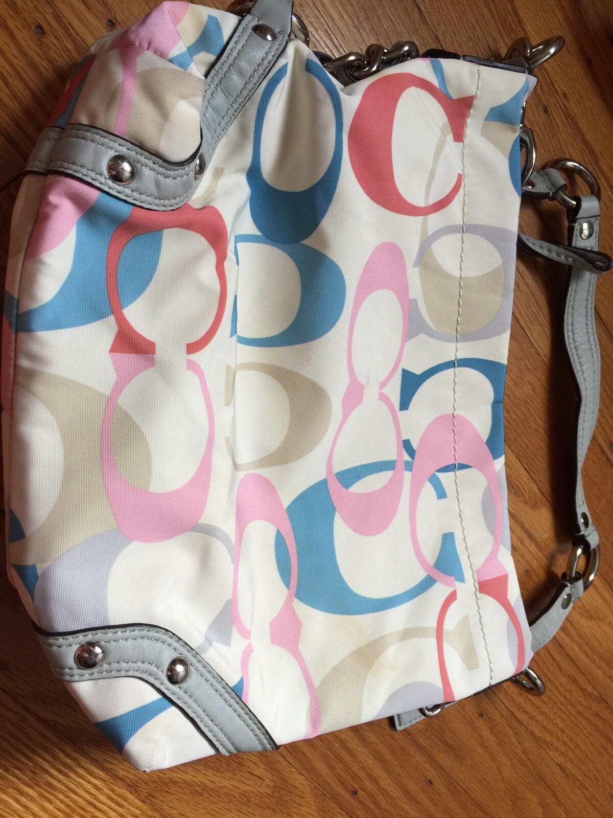 Coach Carly Optic Print Nylon Shoulder Bag ， - Gem
