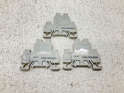 Allen Bradley 1492-WD4 Grey Gray Wire Terminal 1492-WD4DR Lot of 3 (TSC ...
