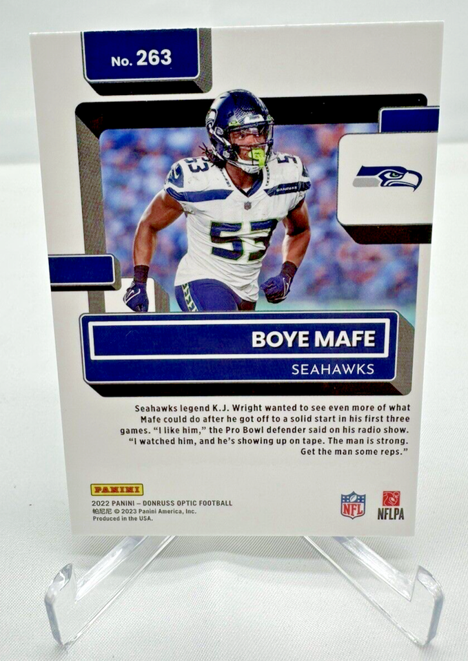 2022 Donruss Optic Boye Mafe Seattle Seahawks Rated Rookie RC #263 | eBay