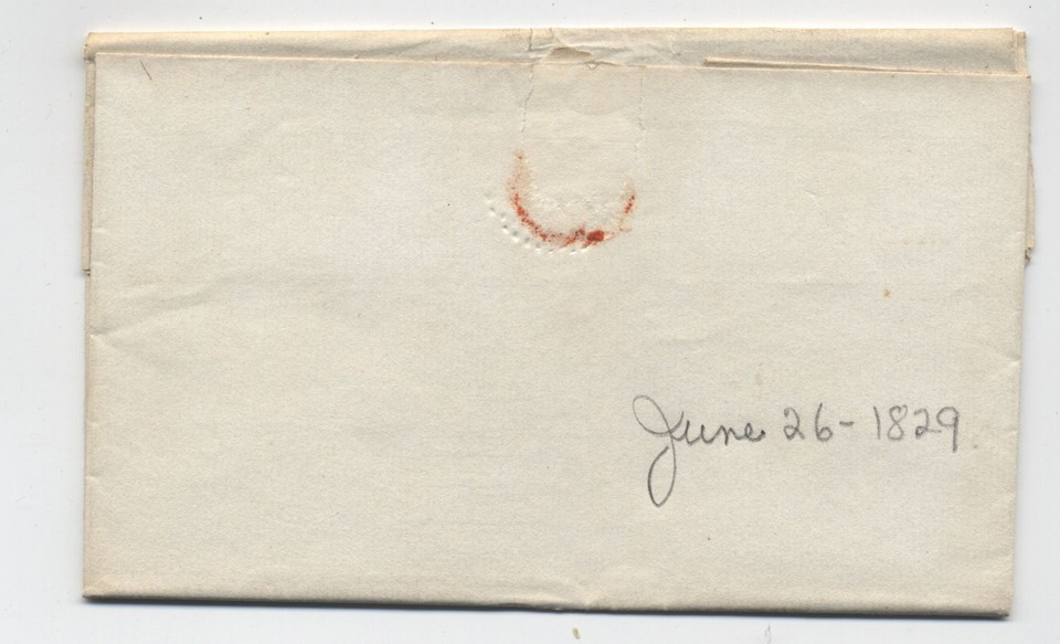 1829 Georgetown DC red CDS stampless folded letter [K.260] | eBay