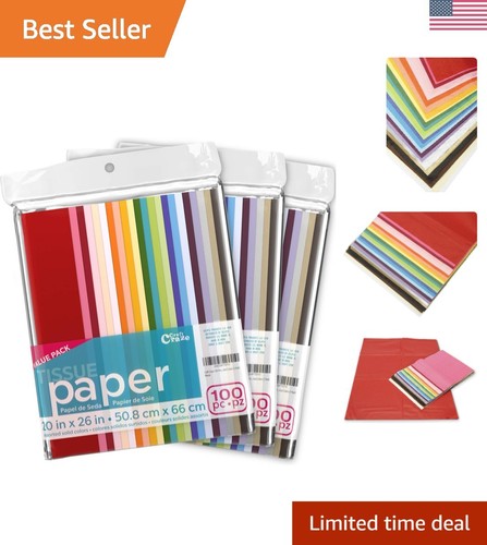Assorted Colors 3-Pack Gift Wrapping Paper - Perfect for Birthdays ...