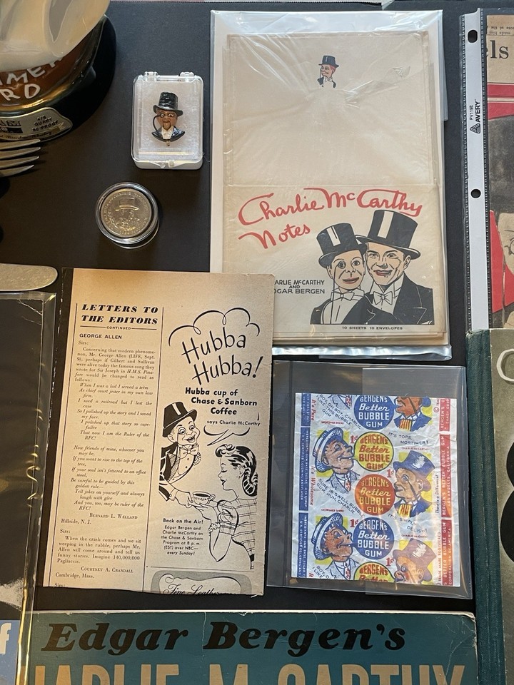 BIG Vintage Ventriloquism Lot Edgar Bergen Charlie McCarthy Memorabilia ...